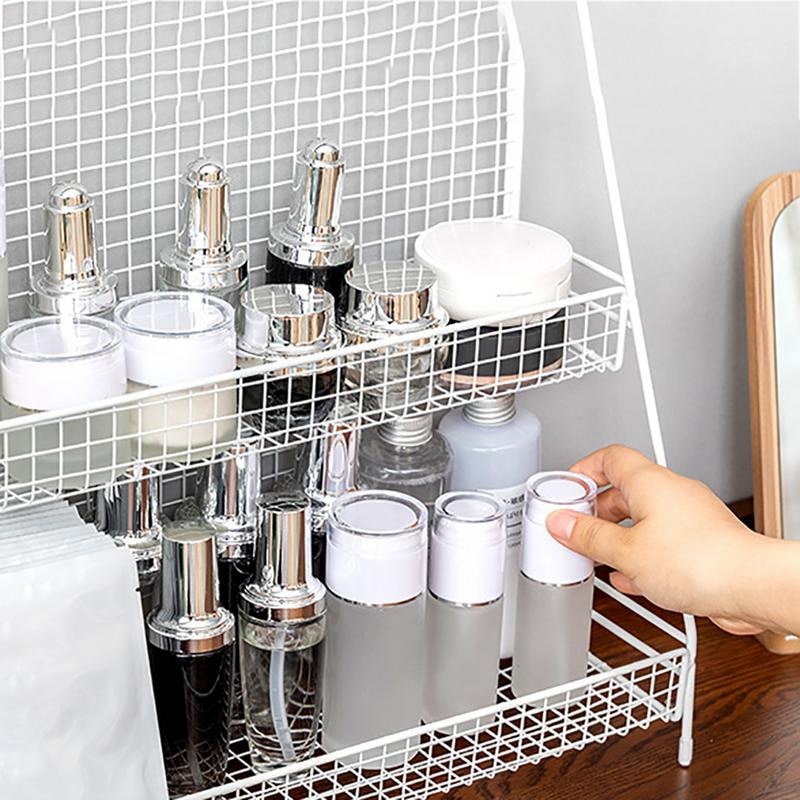 Home Double Layers Rack Metal Kitchen Bedroom Desk... – Grandado