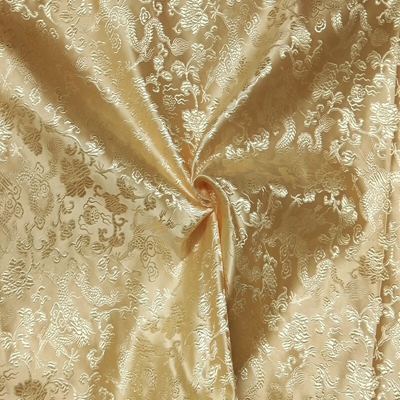 72cm Width Royal Champagne Gold Dragon Jacquard Ap... – Vicedeal