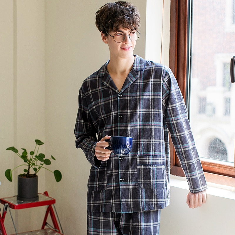 Fenteng Herfst Pyjama Voor Mannen M98131919 – Vicedeal Fenteng Herfst Pyjama Voor Mannen M98131919 – Vicedeal