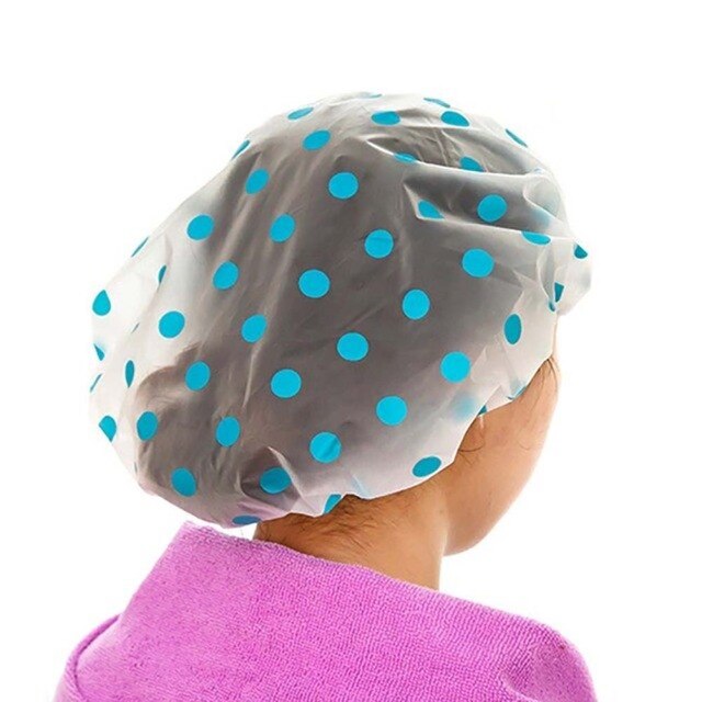shower cap Reusable waterproof EVA plastic lace el... – Vicedeal