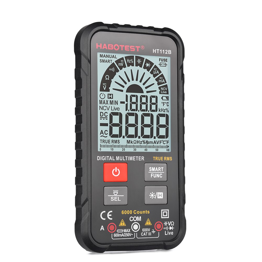 Portable Digital Smart Multimeter Amp Hz Ohm Capac... – Grandado