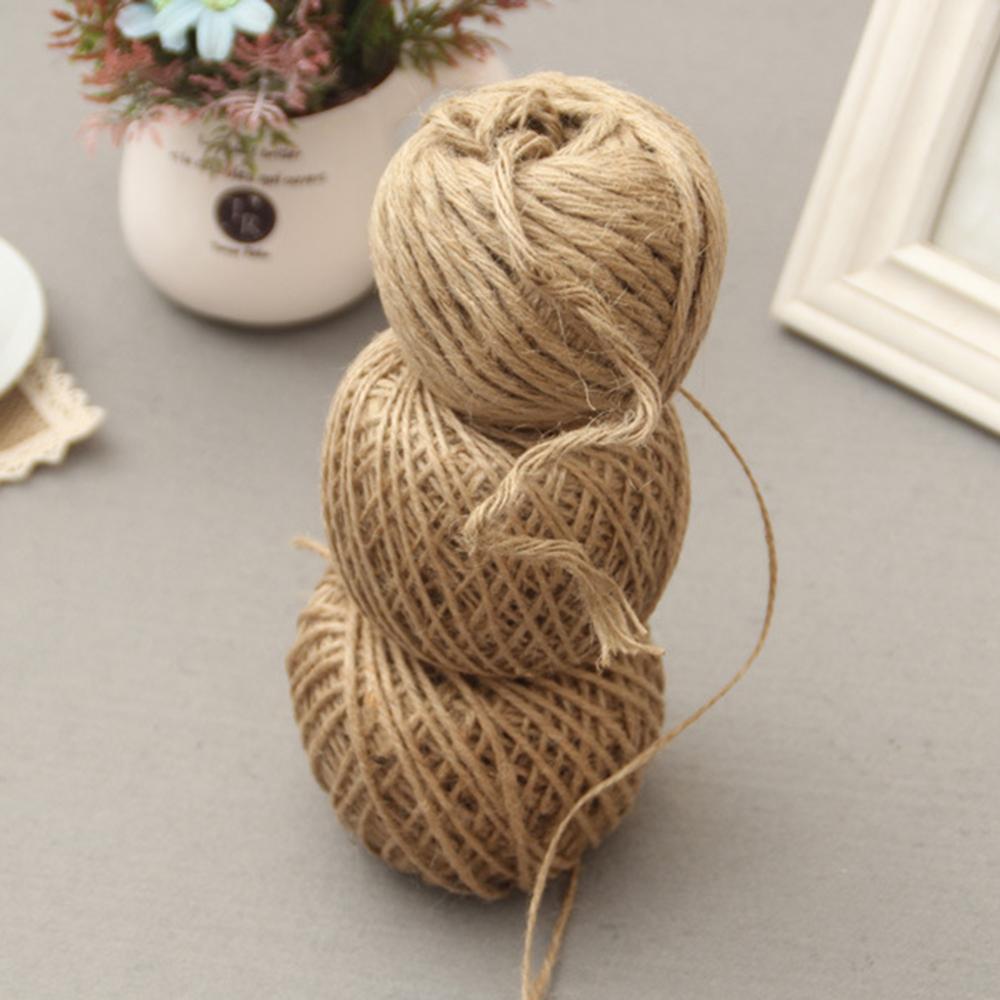 60/100m Natural Hessian Jute Twine Rope Burlap Rib... – Vicedeal