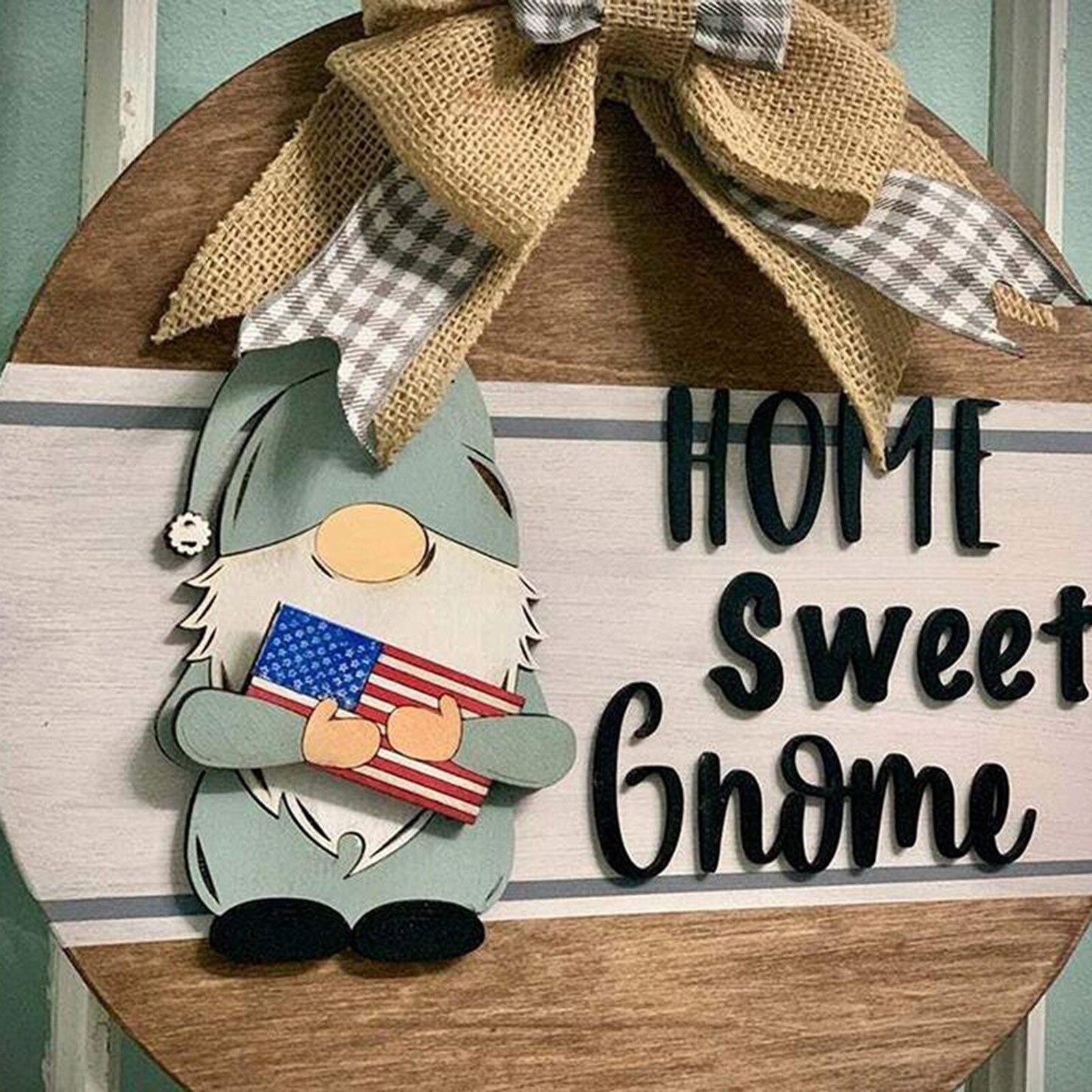 Gnome Door Hanger Seasonal Welcome Sign with Inter... – Vicedeal