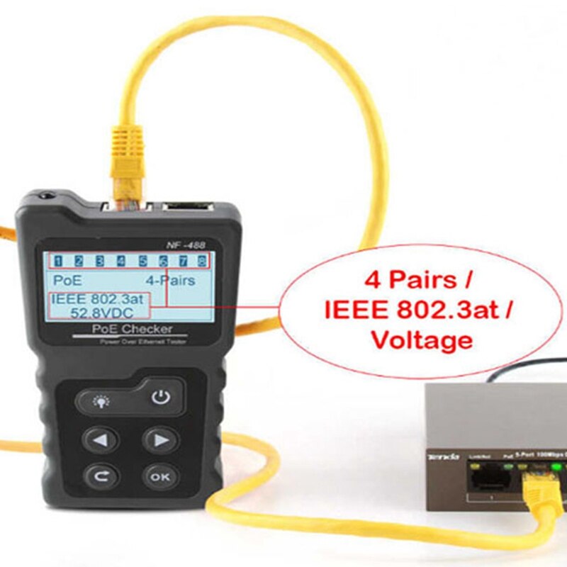 Tester Inline Tester Power over Ethernet Voltage C... – Vicedeal