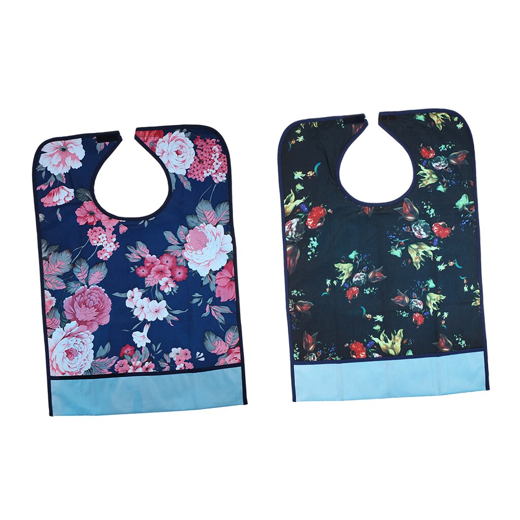 Pack of 2 Reusable Waterproof Eating Bib Adult Mea... – Vicedeal