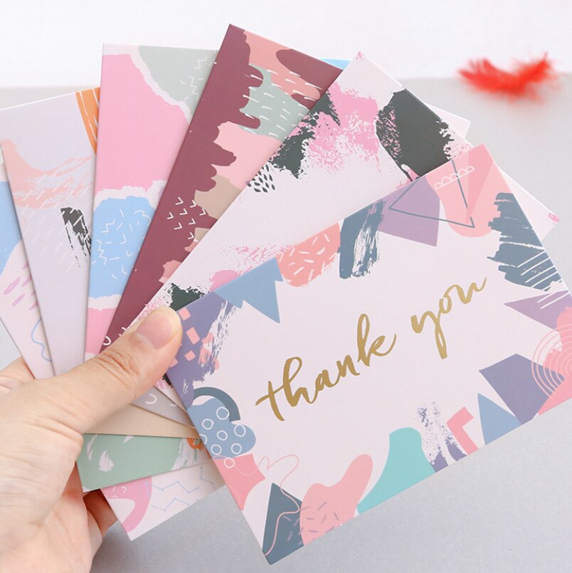 【6 PCS】Thank You Card with Envelope Good Luck Just... – Vicedeal