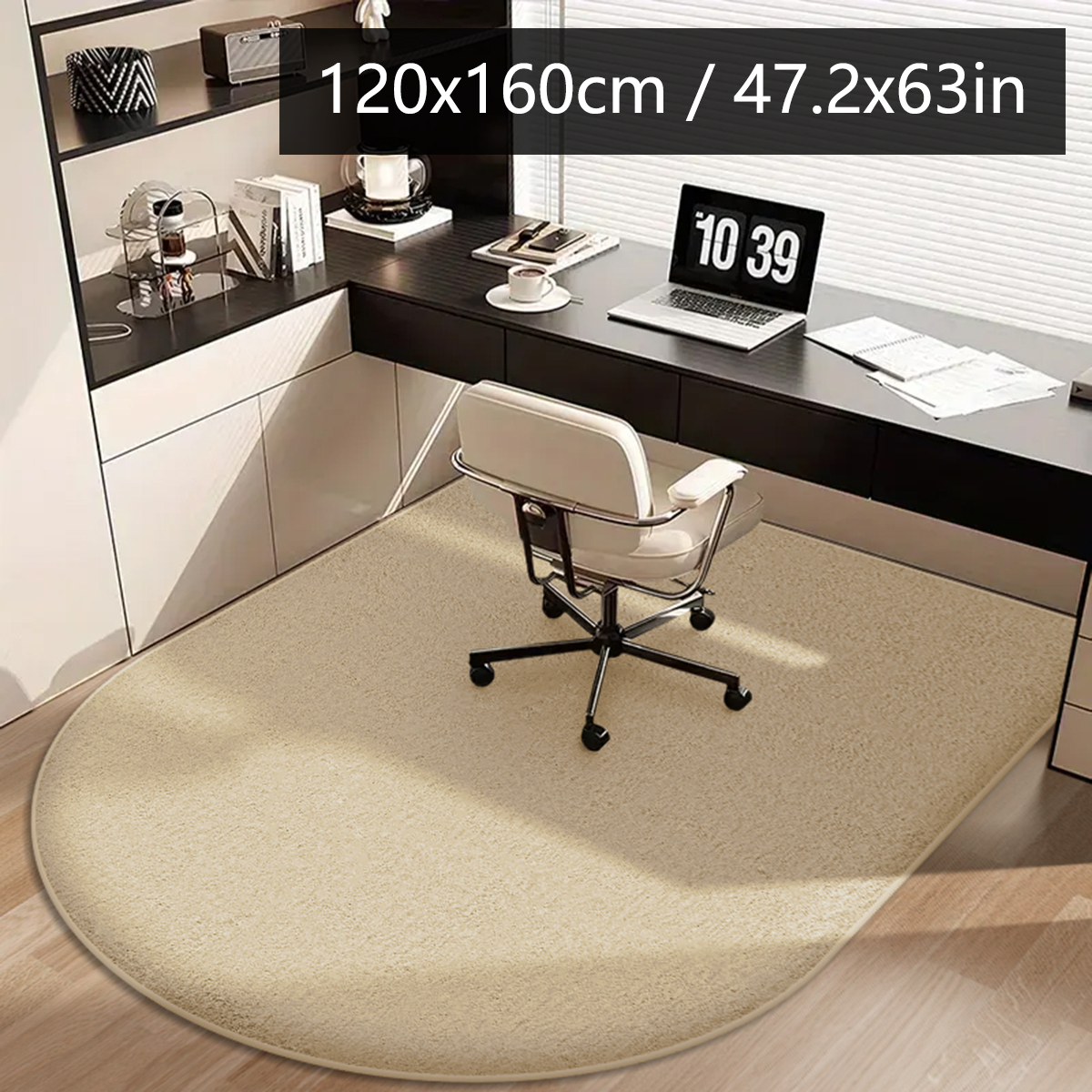 Solid color computer chair mat flannel floor mat t... – Vicedeal