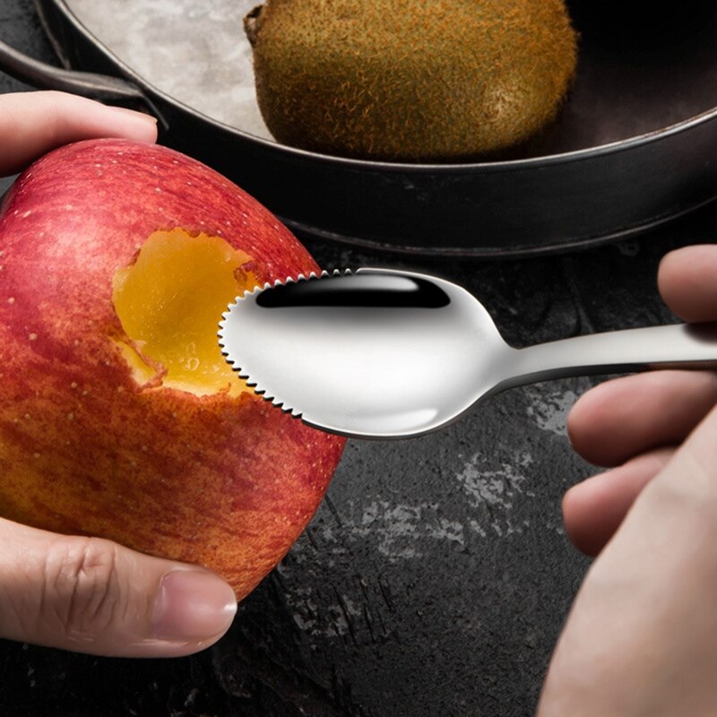 Grapefruit Scraper Spoon Sawtooth Long Handle Baby... – Vicedeal