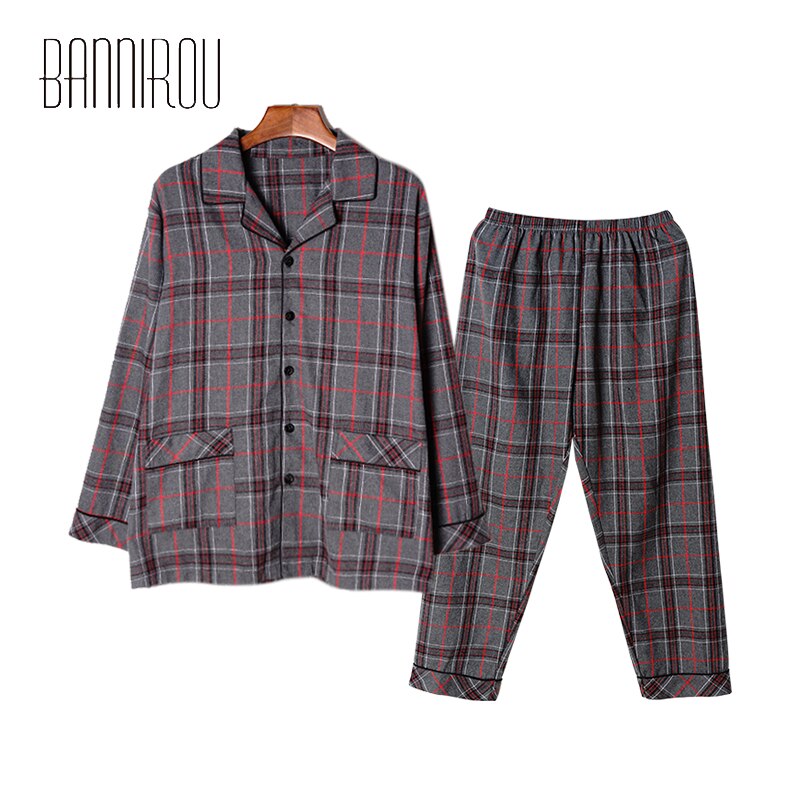 BANNIROU Home Clothes For Men 2 Pieces Male Spring... – Grandado