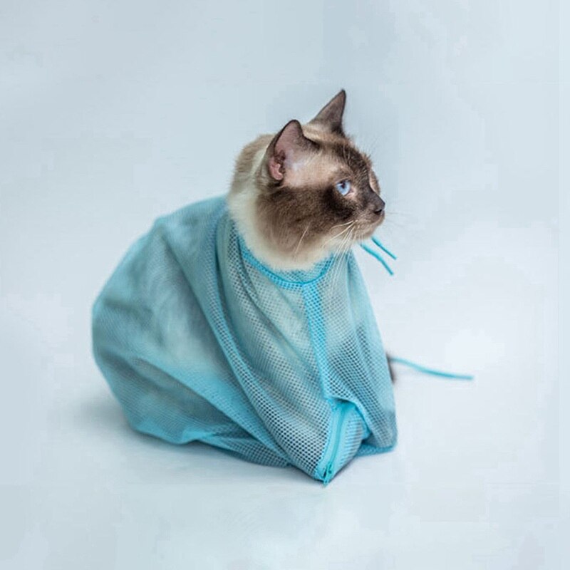 Mesh Pet Cat Grooming Restraint Bag For Bath Washi... – Vicedeal