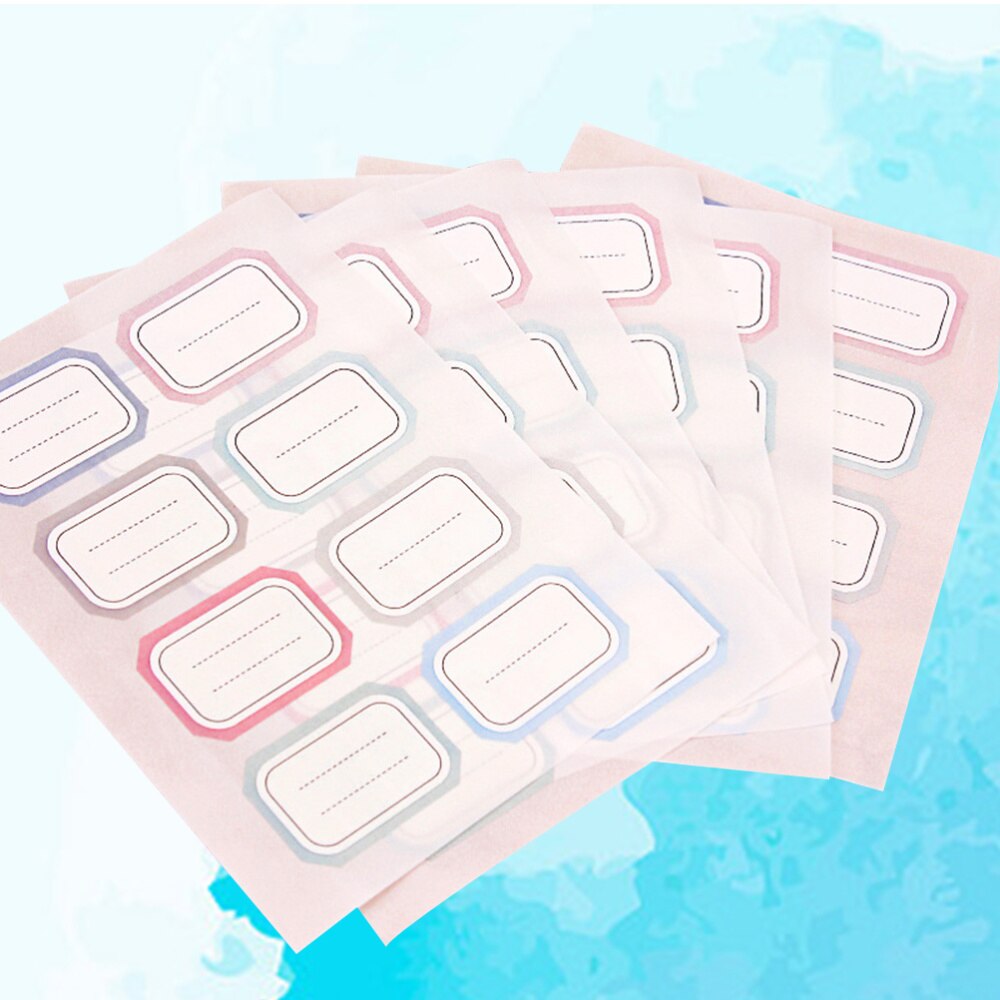 1 Pack 6 Sheets Self-Adhesive Name Tags Plain Name... – Grandado