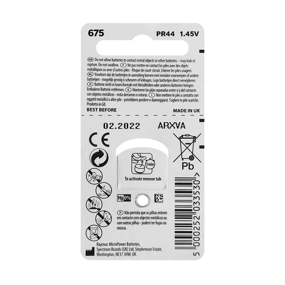 60 PCS Rayovac Energy Zinc Air Hearing Aids Batter... – Grandado