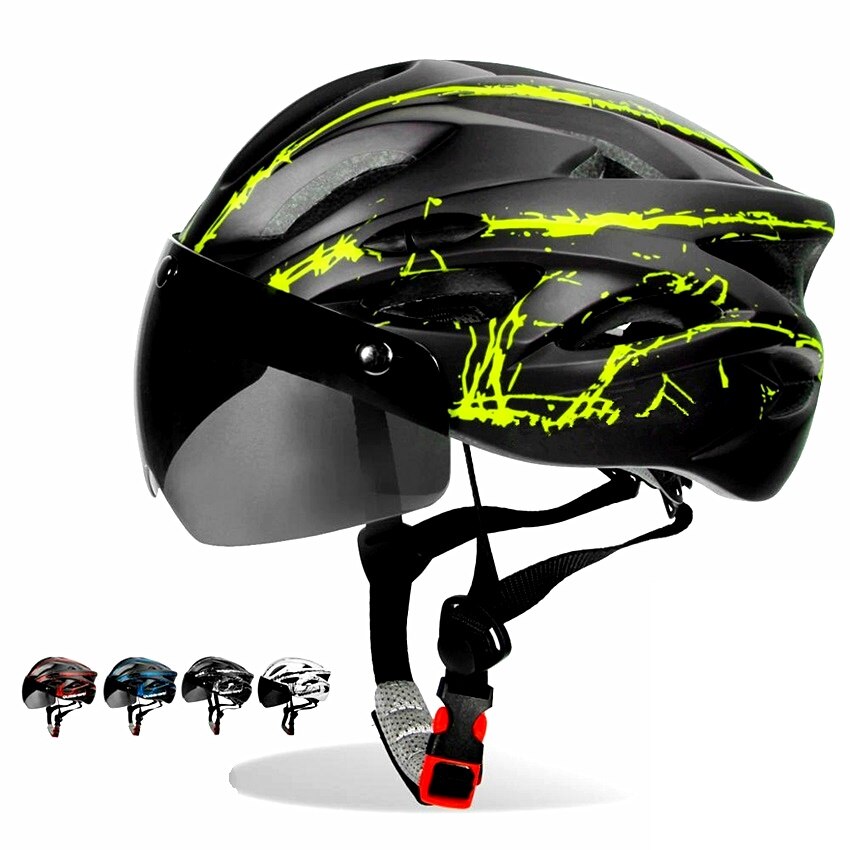 Stijlvolle Zwarte Bril Fiets Helm Ultralight Patro... – Grandado