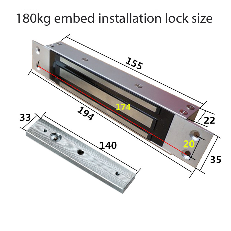 12V 180kg 400Lbs Magnetic Electric Door Lock Conse... – Grandado