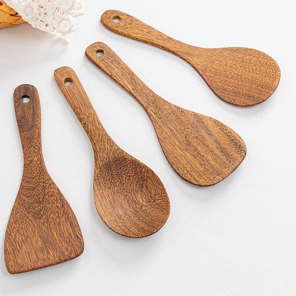 Teak Natural Wood Cookware Spoon Colander Spoon Sp... – Vicedeal
