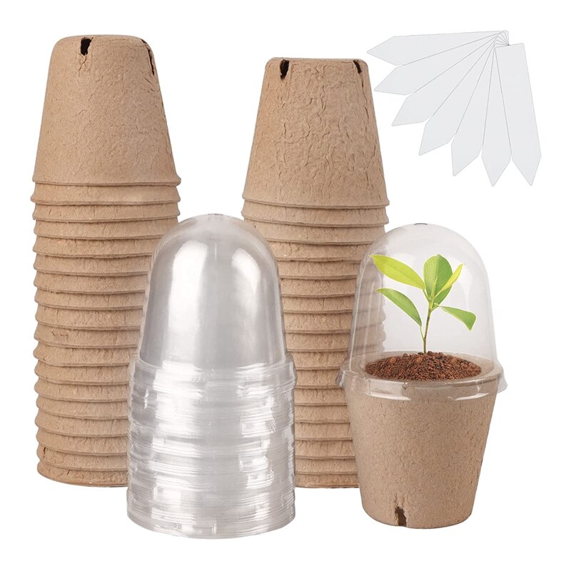 36 Set Plant Kwekerij Potten Met Vochtigheid Dome,... – Vicedeal