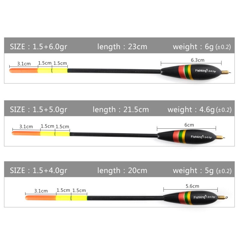 Fishing Float Buoy Barr Wood Fluorescent Fishing L... – Grandado