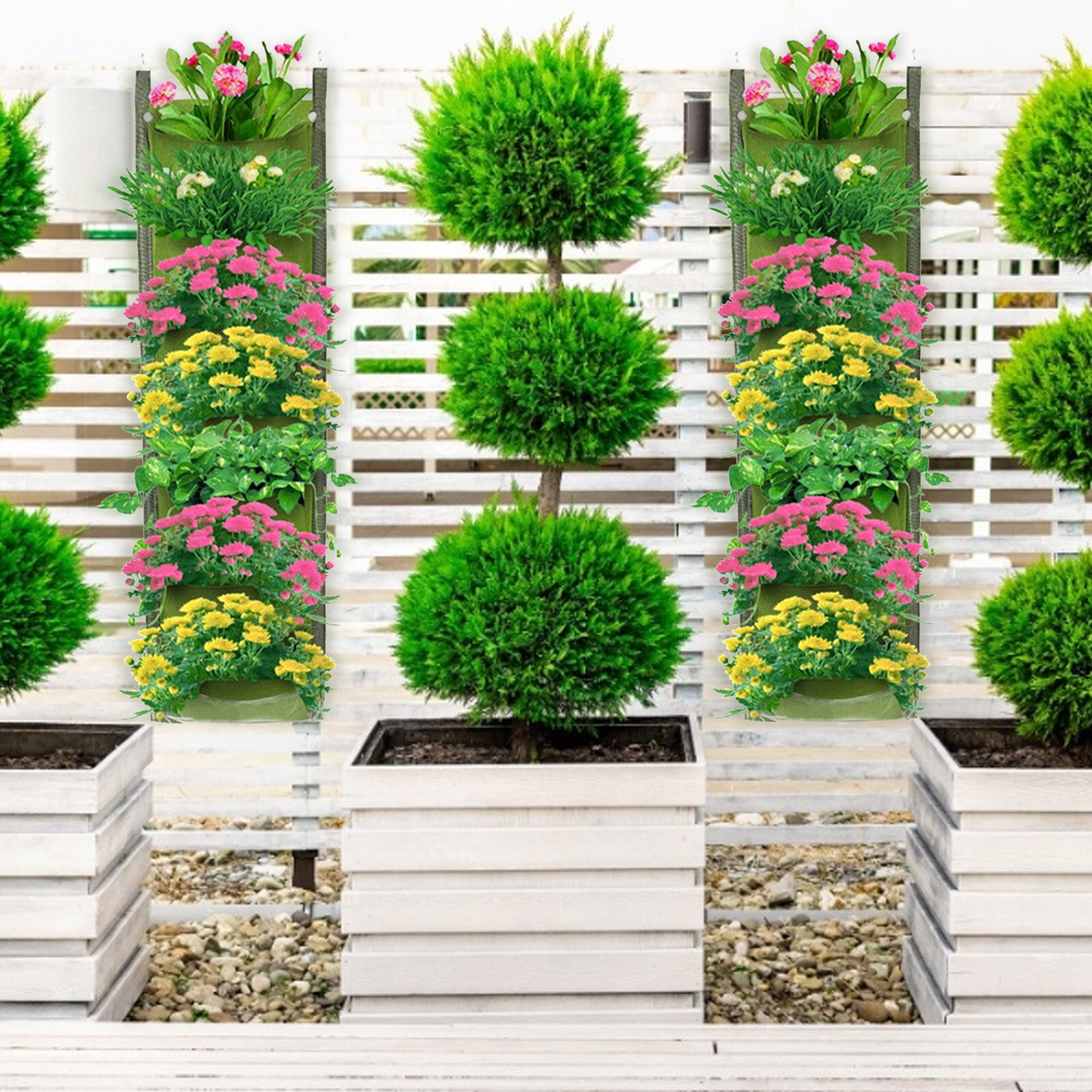 Vertical Hanging Garden Grow Planter Flower Pots L... – Grandado