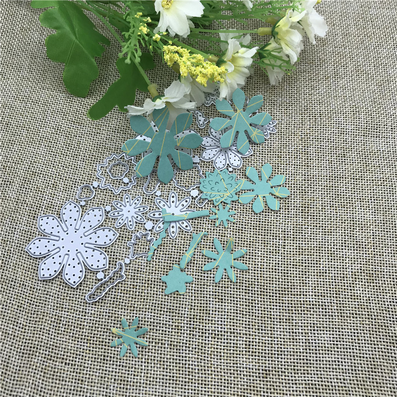 Kerst Bloem Bladeren Metalen Stansmessen Stencil S... – Grandado
