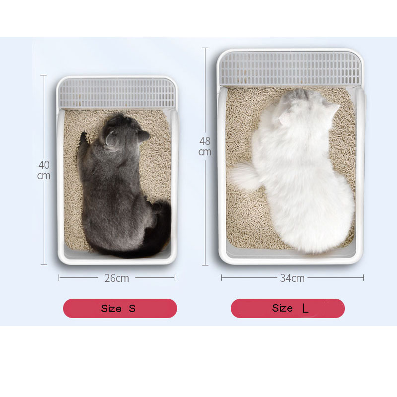 Semi-closed Cat Litter Box Toilet Pet Wc Cat Toile... – Grandado