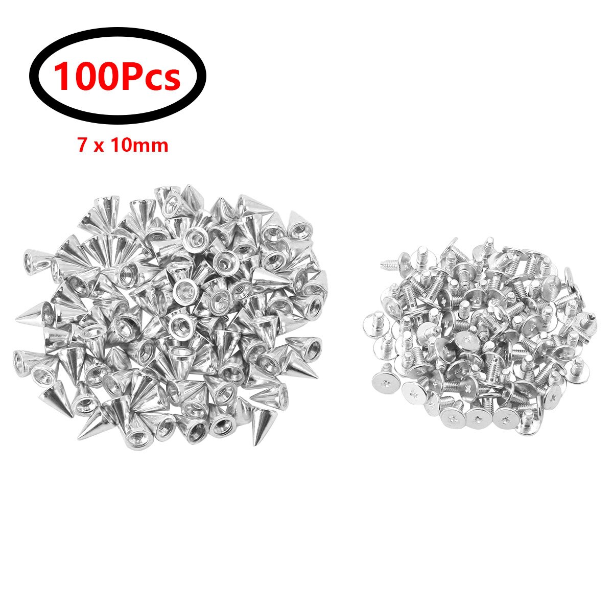100Pcs Cone Metal Spikes Punk Rivets Screwback Stu... – Grandado
