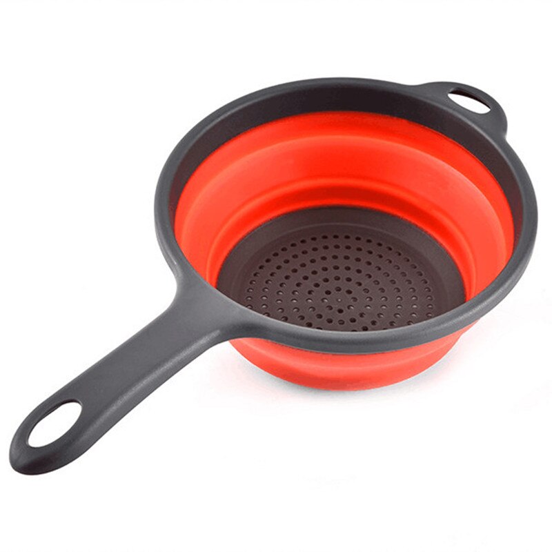 Foldable Silicone Colander Round Fruit Vegetable R... – Grandado