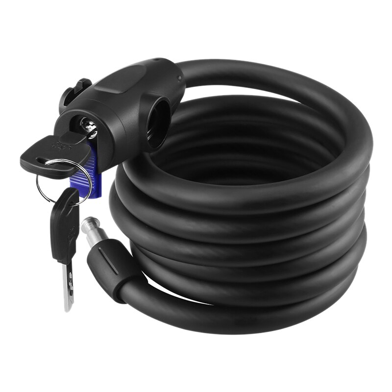 Bike Lock, Bike Locks Cable Lock Coiled Secure Key... – Grandado