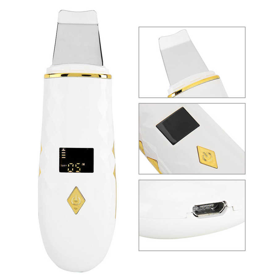 Skin Scrubber Ultrasonic Ion Face Machine EMS Skin... – Grandado