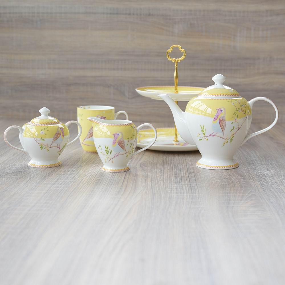 Bone Porcelain British afternoon tea set with a cu... – Grandado