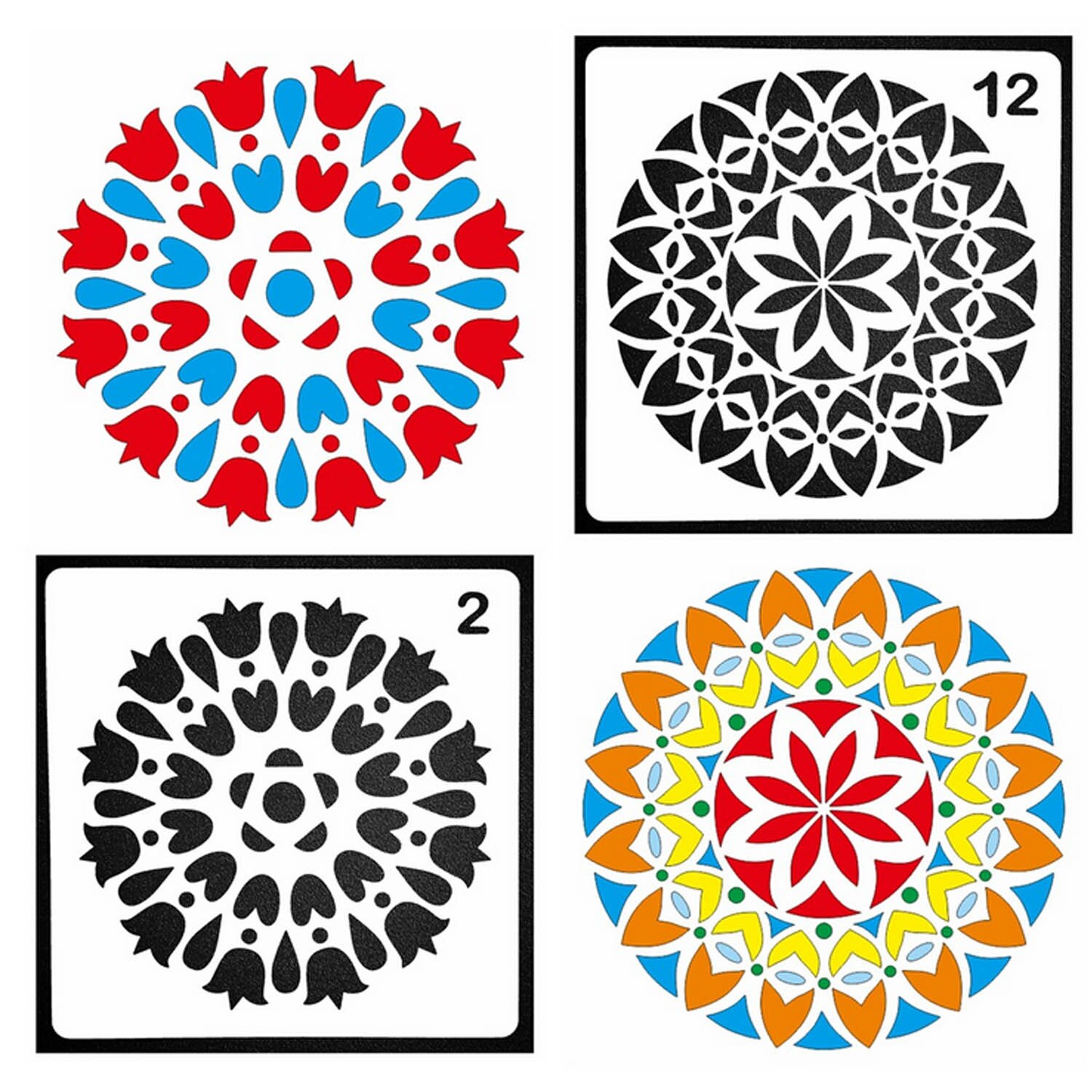 16pcs Mandala Dotting Tools Templates Stencil Set ... – Grandado