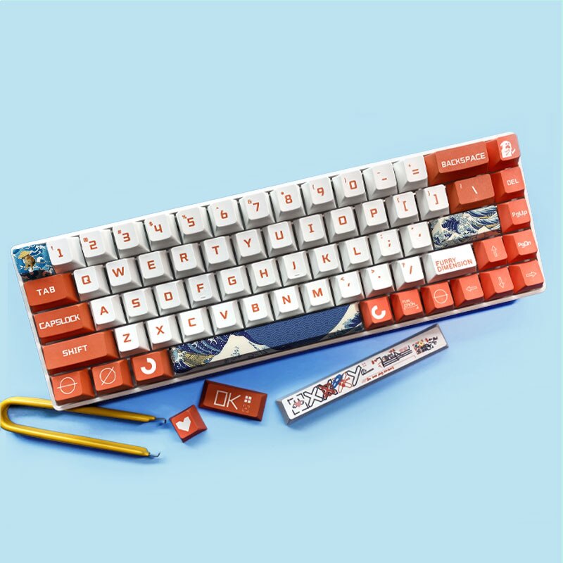 3 Keys/Set Spacebar Big Waves Keycaps PBT Dye Subl... – Vicedeal