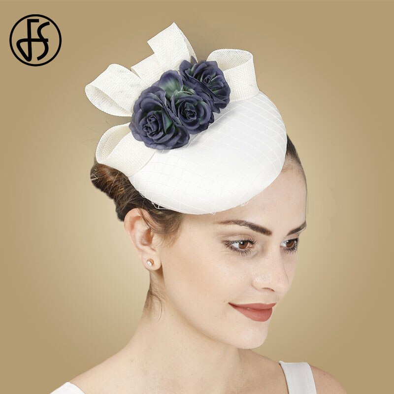 FS White Pillbox Hat Base Women Fascinator Hair He... – Grandado
