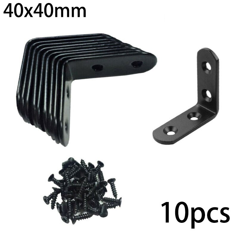 10pcs/Set Supporting Black L-Shaped Brackets With ... – Grandado
