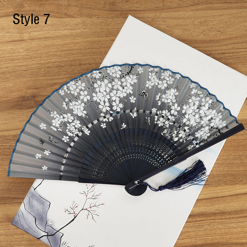 Chinese Style Carved Bamboo Craft Fan Two Sections... – Grandado