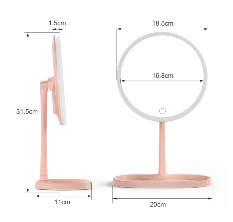 7 Inch Make-up Mirror with LED Back Light Illumina... – Grandado