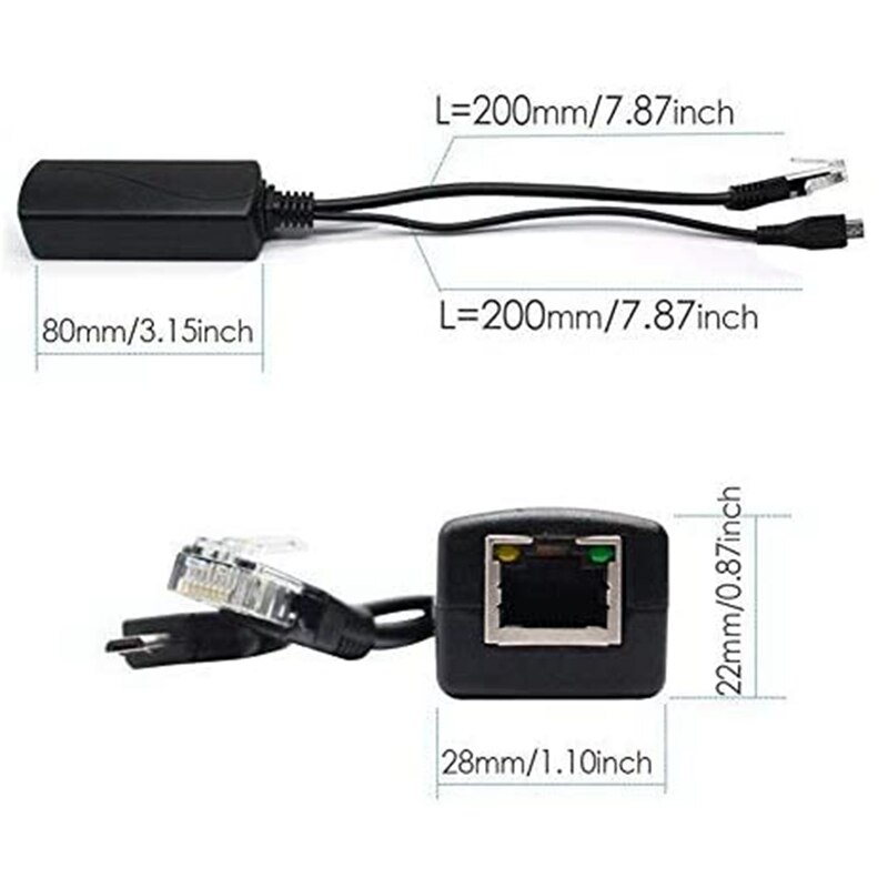 Micro-USB POE Splitter 48V to 5V2A/3A Mini USB Pow... – Grandado