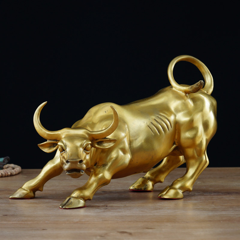 100% Messing Bull Ornament Wall Street Vee Sculptu... – Vicedeal