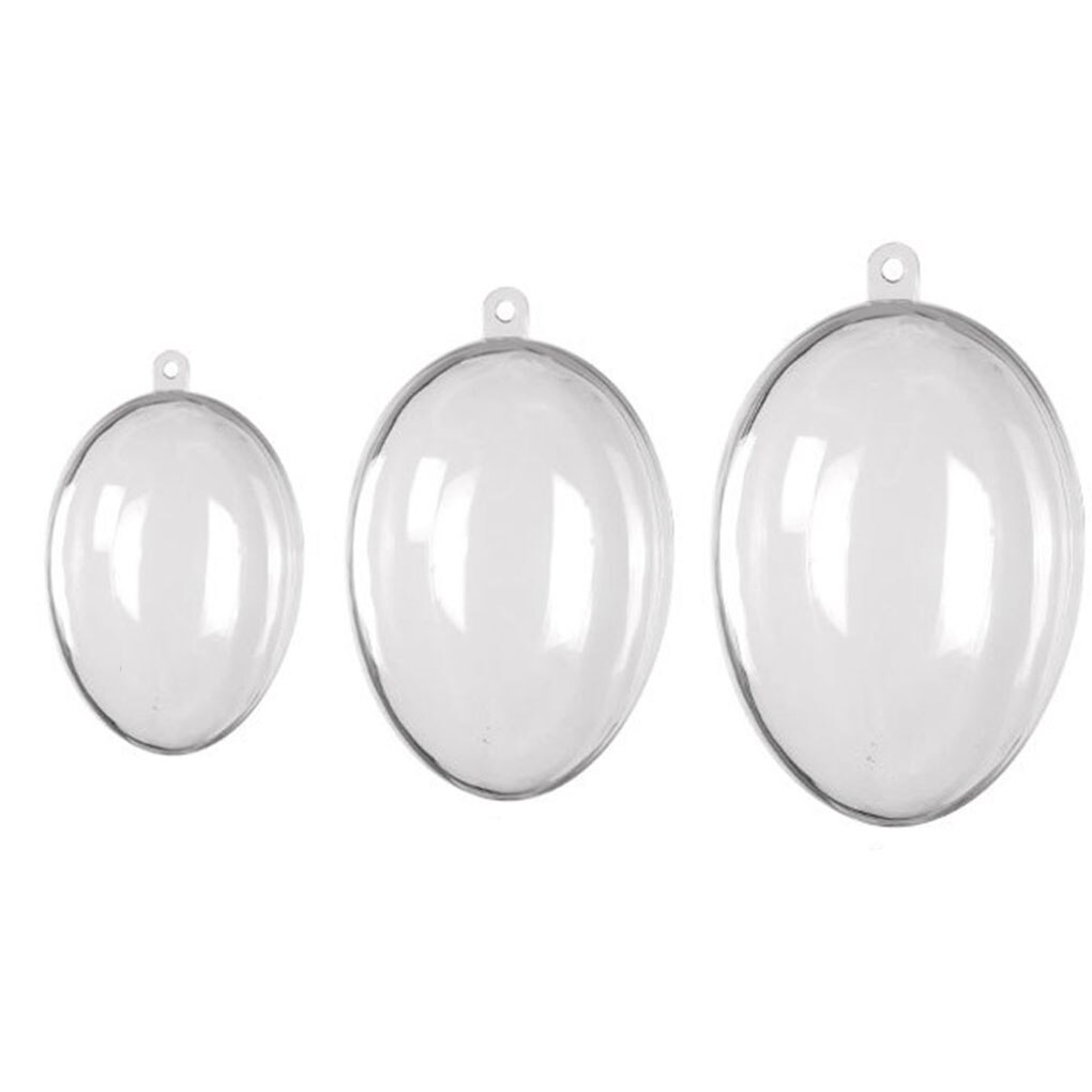 5Pcs Plastic Ovale Ei Vorm Holle Bal Transparant E... – Grandado