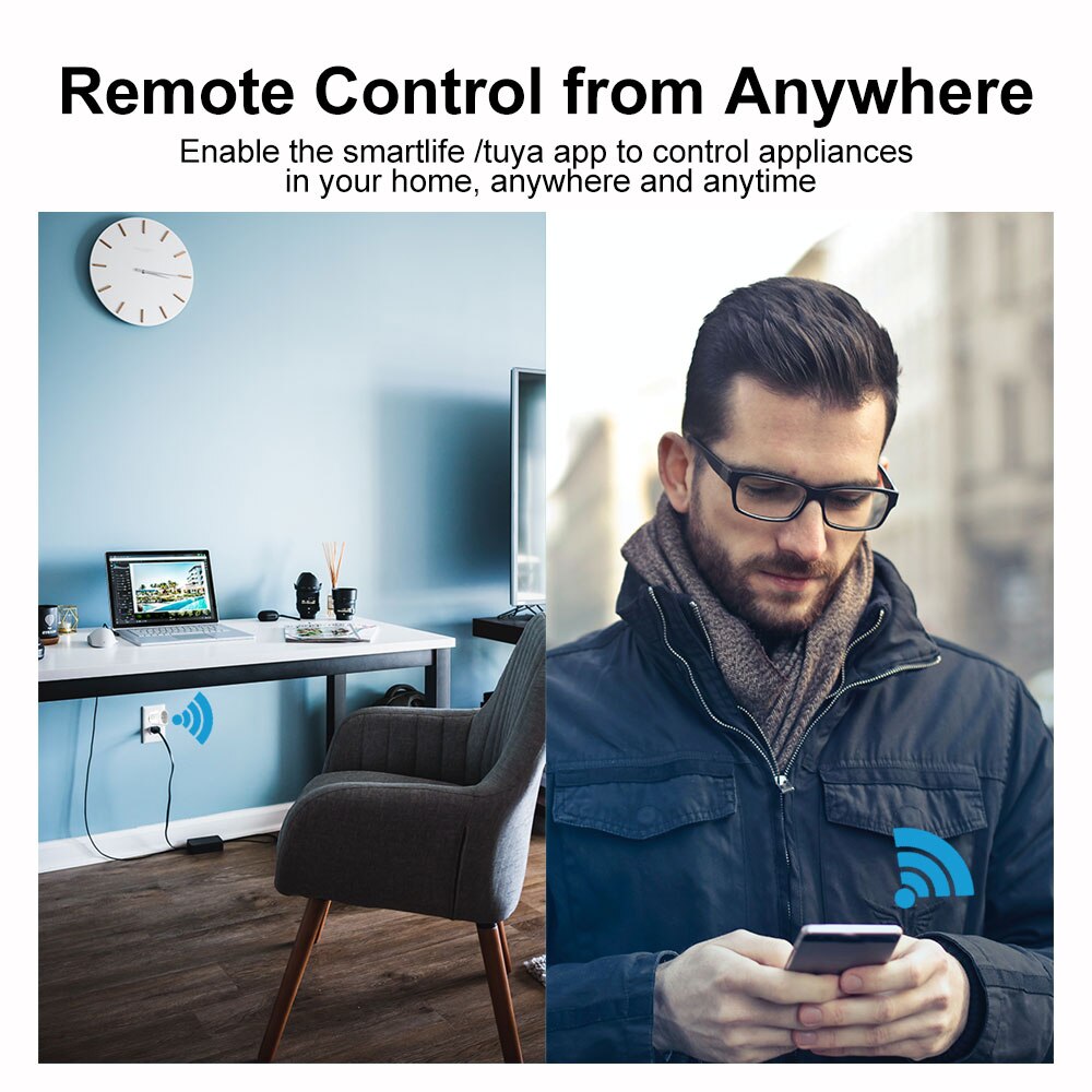 Tuya Smart Socket Wifi Plug Met Power Metering Voi... – Grandado