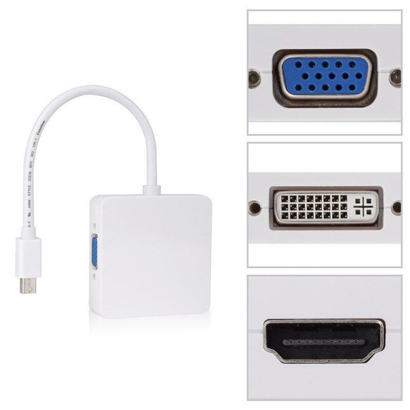 Mini display port thunderbolt hdmi / dvi / vga 3 i... – Grandado