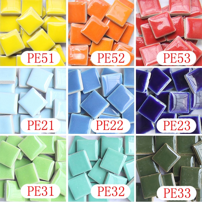 200 gram/44 pcs 20 X 20mm Square Porcelain Mosaic ... – Vicedeal