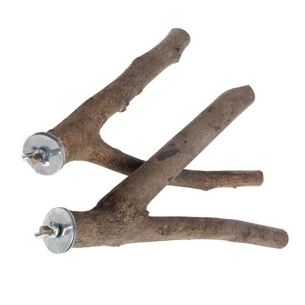 2pcs Parrot Natural Wood Stand Perch Pet Bird Bird... – Grandado