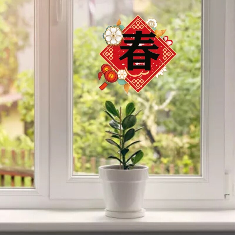 1 Pair Chinese Year Fu Character Window Grille Car... – Vicedeal