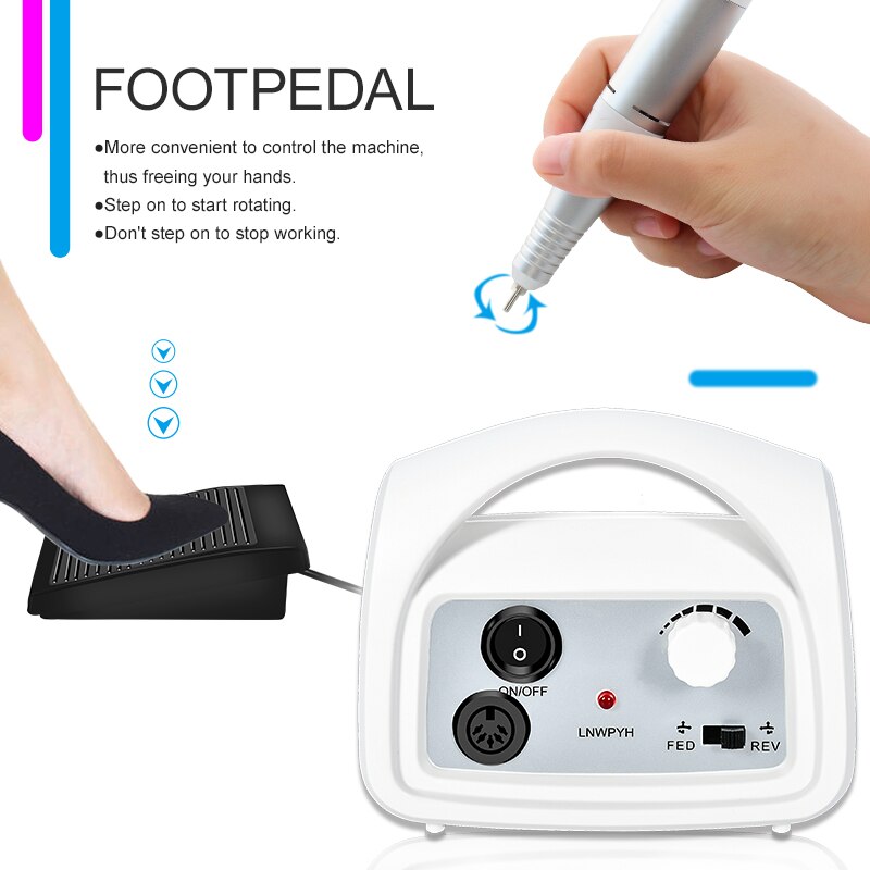 Nail Drill 35000 RPM/20000 RPM Electric Nail File ... – Grandado