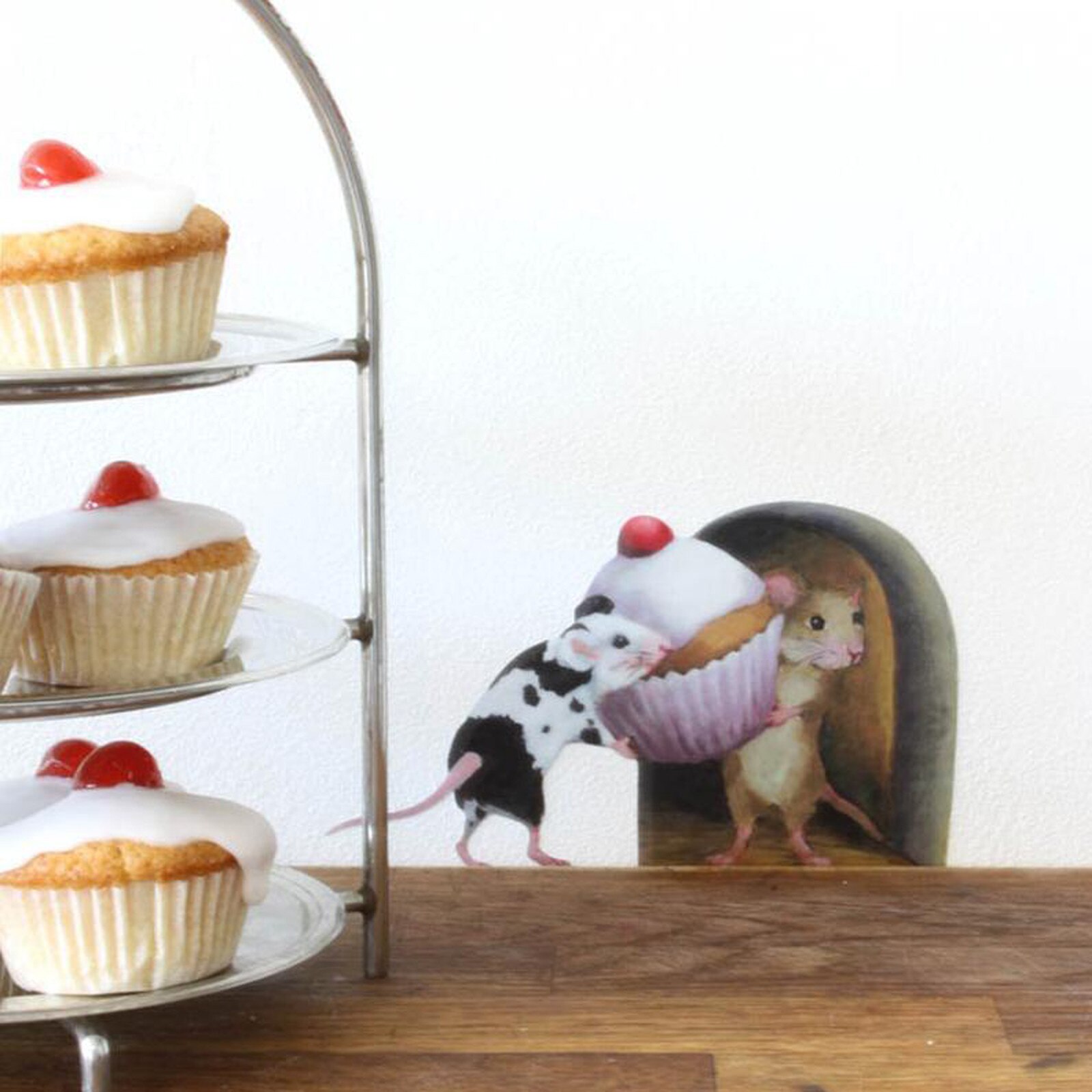 30 # Rat Gat Cartoon Behang Muurstickers Cupcake D... – Grandado