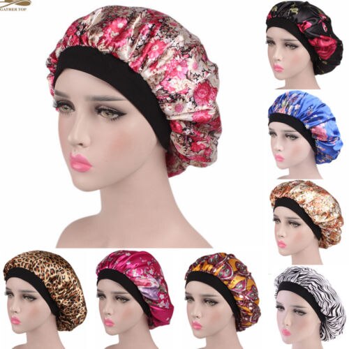 Women Satin Night Sleep Cap Hair Bonnet Hat Silk H... – Vicedeal