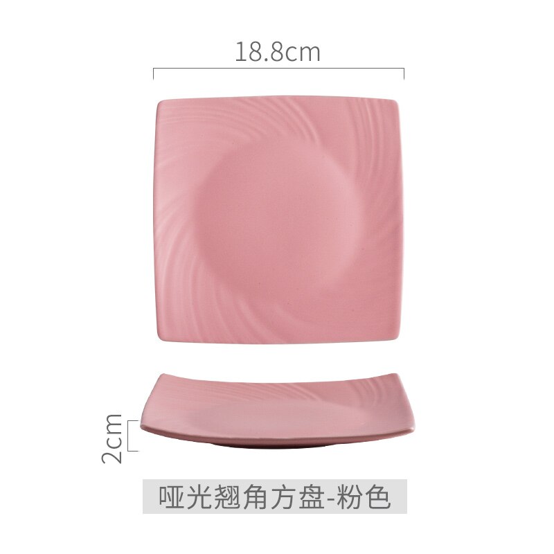 Nordic Ceramic Square Sushi Plate Dessert Cake Sna... – Grandado