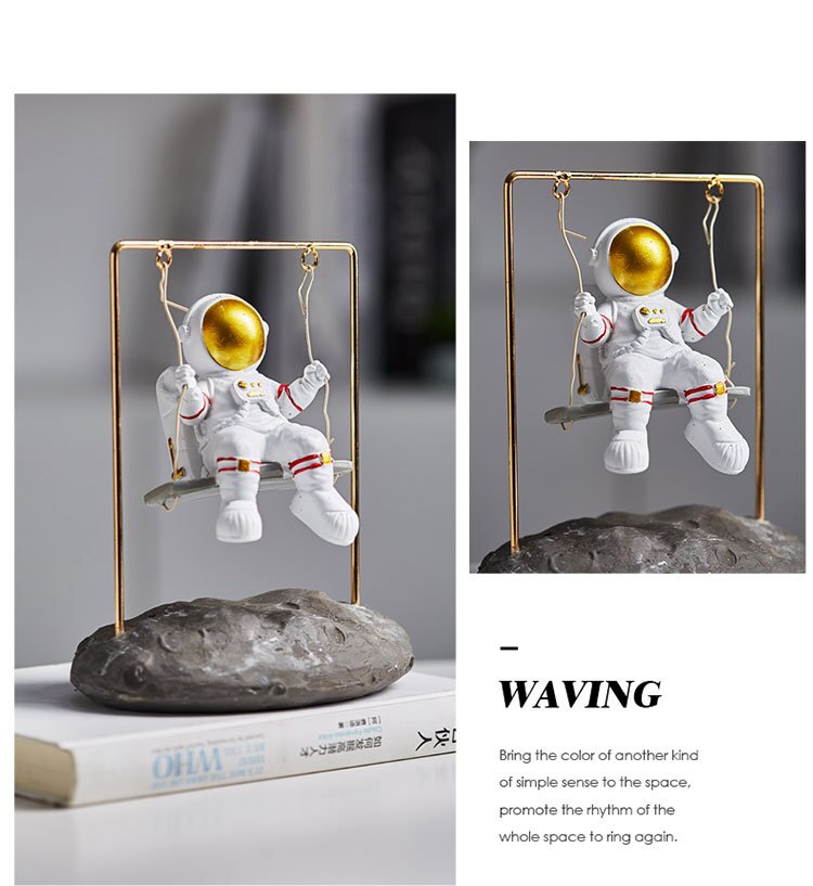 Cute Astronaut Figure Resin Crafts Miniatures Figu... – Grandado