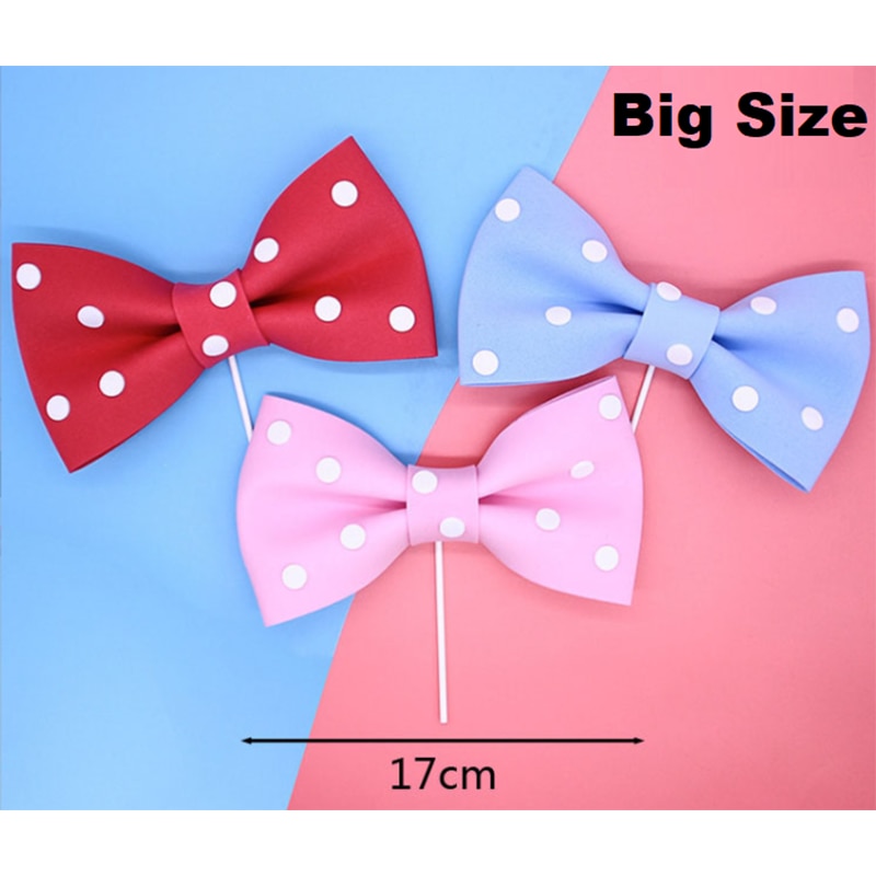 Large Bow Dots Cake Topper Birthday Party Cake Dec... – Grandado