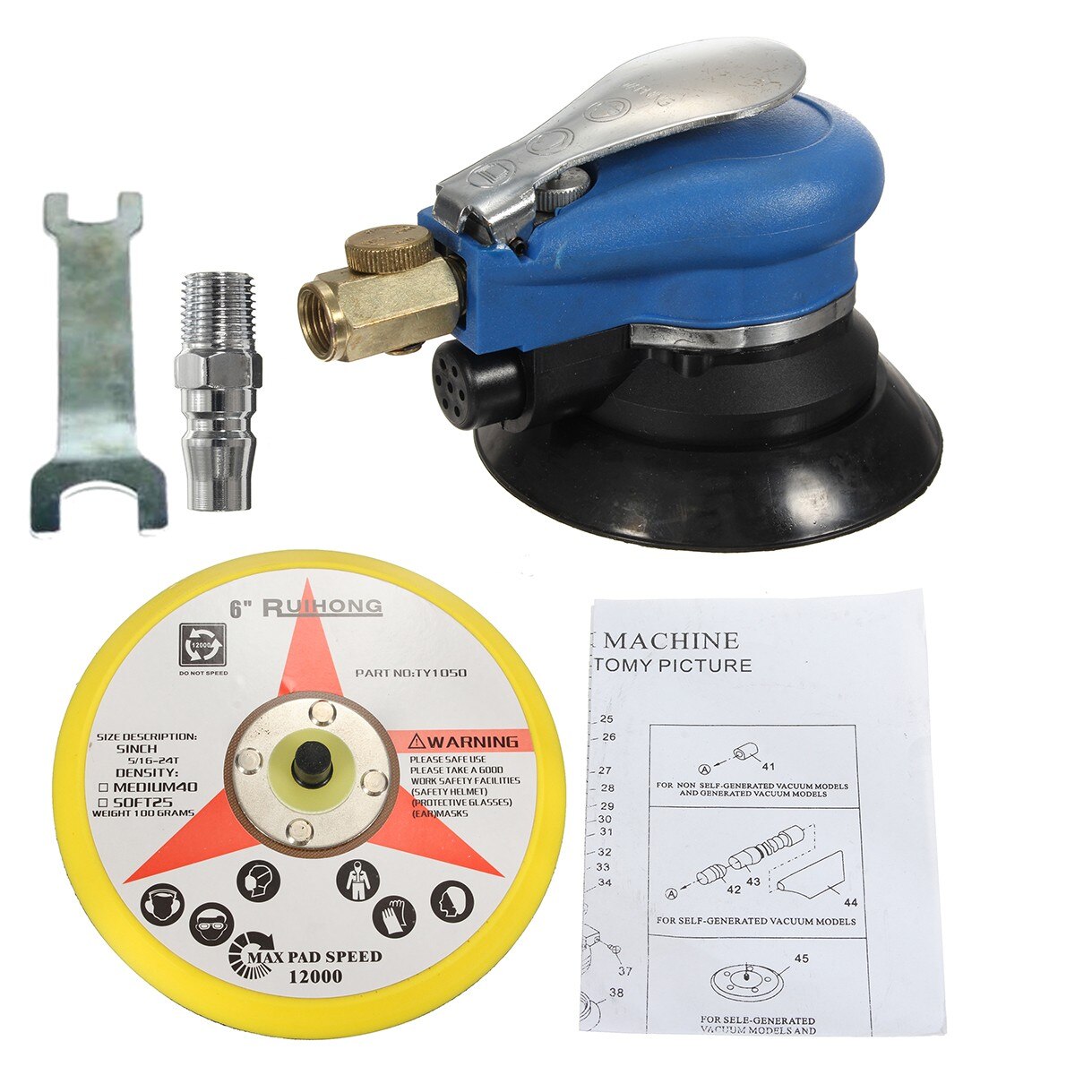 6inch 9000RPM 150mm Classic Random Orbit Sander wi... – Vicedeal